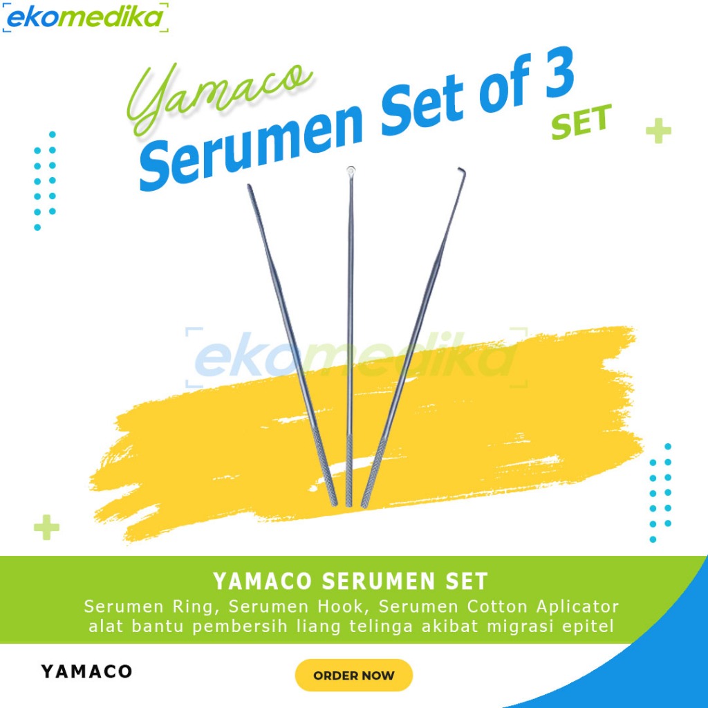 Jual Serumen Set of 3 (Ring, Hook, Cotton Carrier) / Cerumen Set of 3 ...