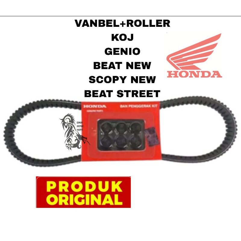 Jual VANBELT ORIGINAL ASSY+ROLLER GENIO, BEAT DELUXE, SCOPY ESP, KOJ AHM HONDA ASLI | Shopee ...