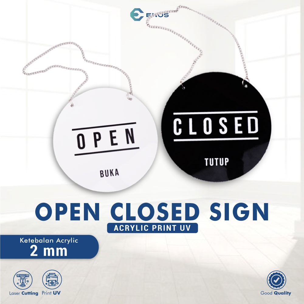 Jual ACRYLIC SIGNAGE OPEN CLOSE / AKRILIK OPEN CLOSE BULAT | Shopee ...