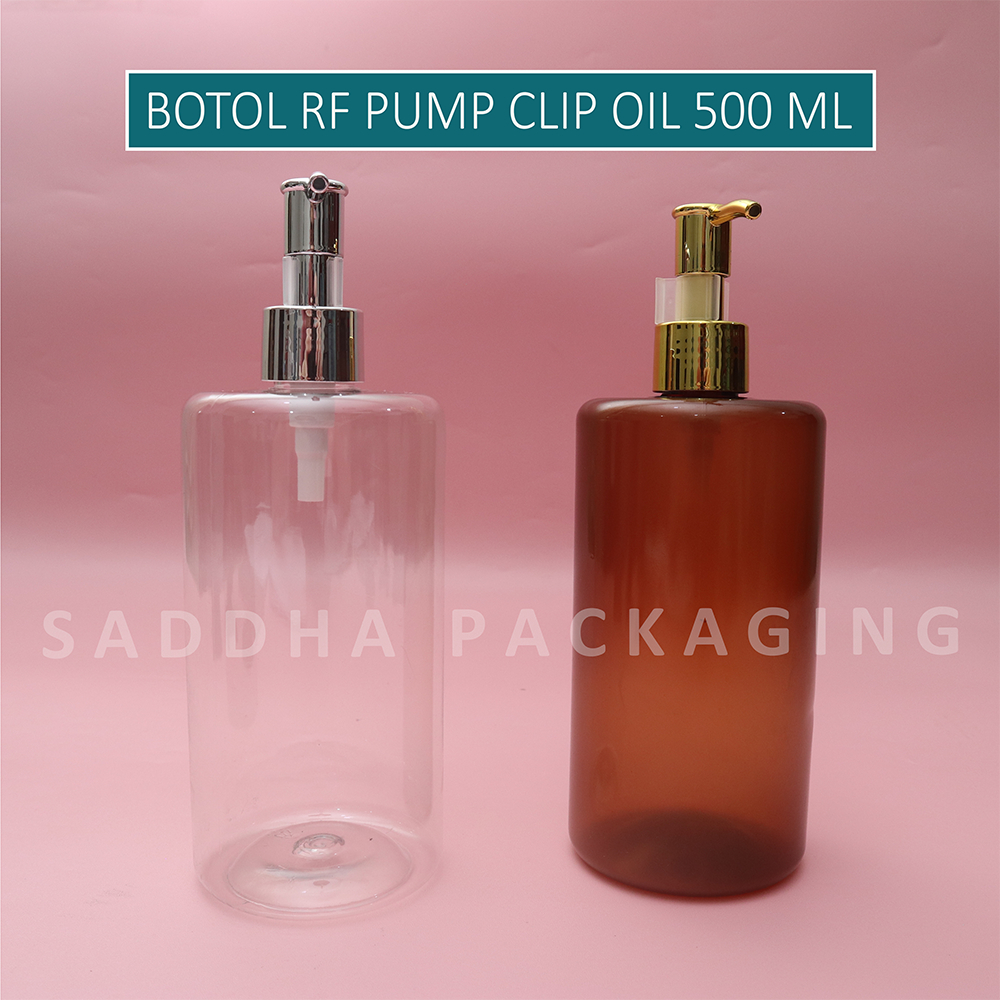 Jual Botol RF 500ml Pump Clip Oil / Botol Shampoo 500 ml / Botol Sabun ...