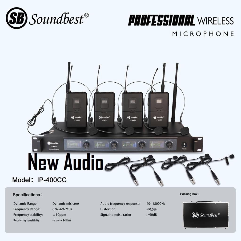 Jual mic wireless Soundbest IP400CC / IP 400 CC 4buah mic clip on ...