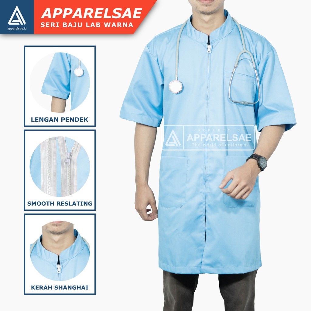 Jual JAS LAB /JAS LABORATORIUM KATUN LEMBUT & TEBAL BAJU DOKTER LENGAN ...