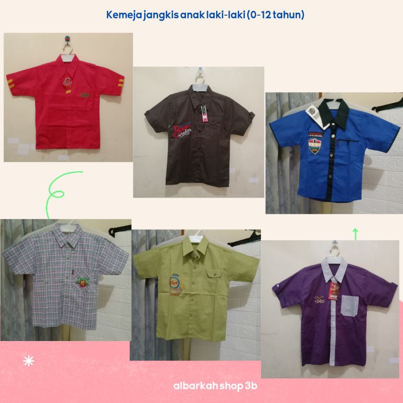 Jual kemeja jangkis anak laki-laki macam motif warna ukuran dan model ...