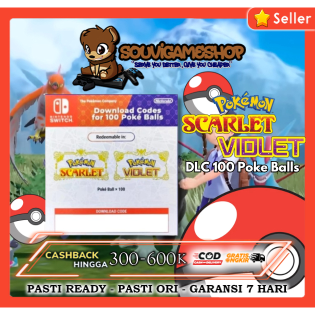 Jual DLC 100 Poke Balls Pokemon Violet DLC Pokemon Scarlet Switch ...