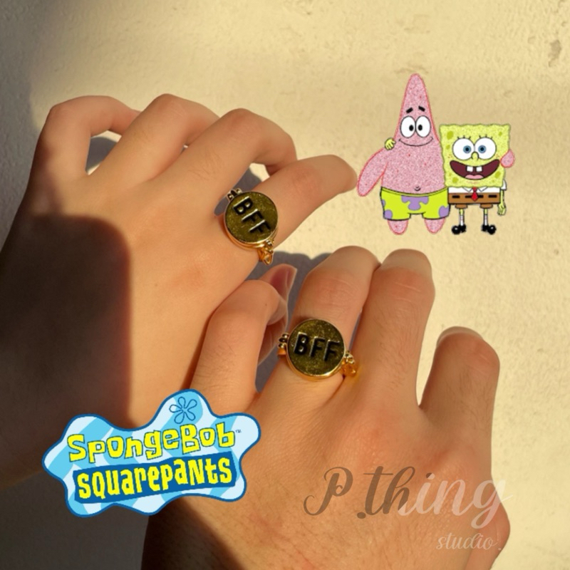 Jual [READY STOCK] Cincin Persahabatan BFF Ring “Spongebob” bisa dibuka ...