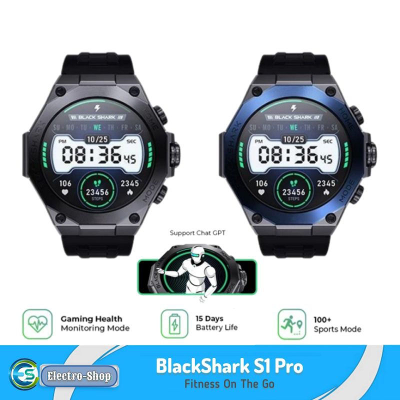Jual Black Shark S1 PRO Smart Watch IP68 ENC Active Smartwatch ...