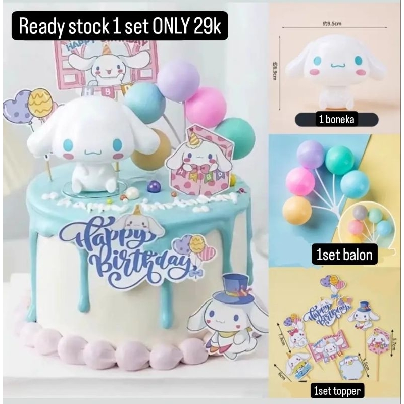 Jual topper cinnamonroll /topper kucing/topper cinamon/ topper 1set ...