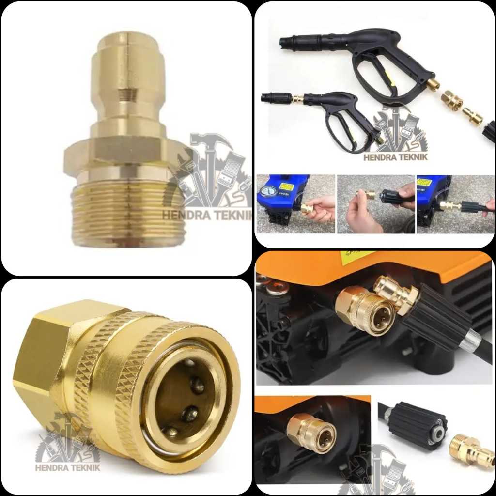 Jual COUPLER JET CLEANER KUNINGAN KOPLER QUICK COUPLING SAMBUNGAN STEAM ...