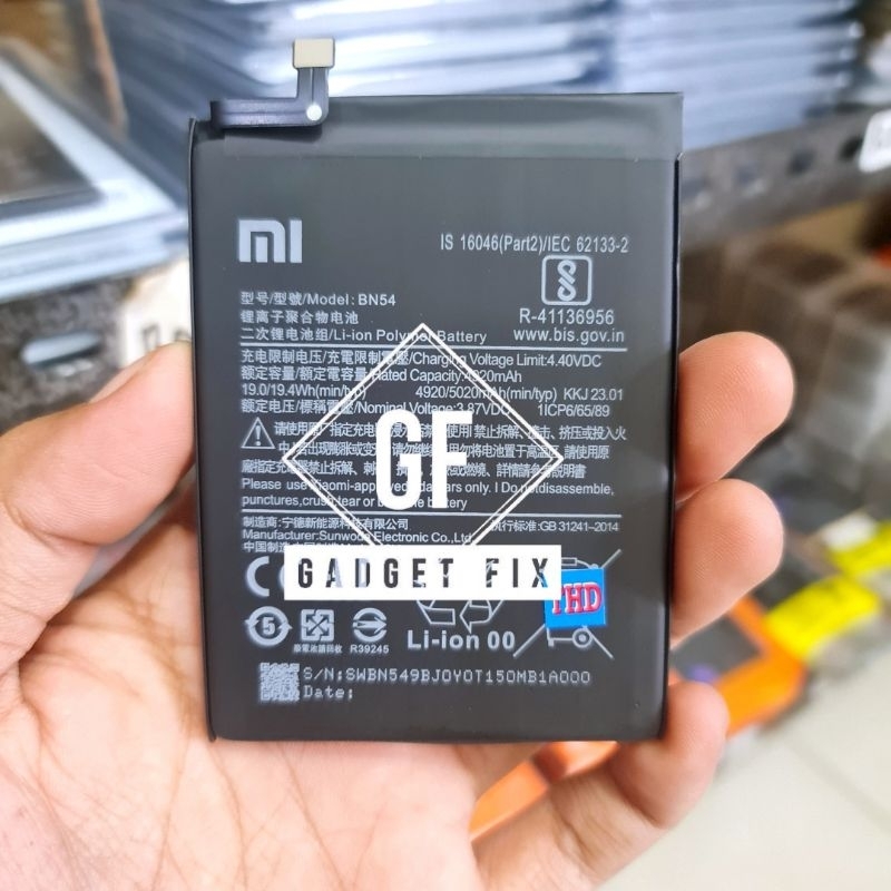 Jual Baterai Batre Xiaomi BN54 Original HP Xiaomi Redmi Note 9 / 9 Pro ...