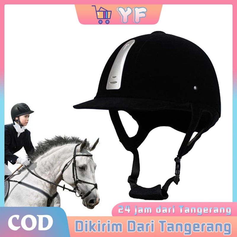 Jual Equestrian Helmet Bahan Velour Horse Riding Helmet Adjustable Helm ...