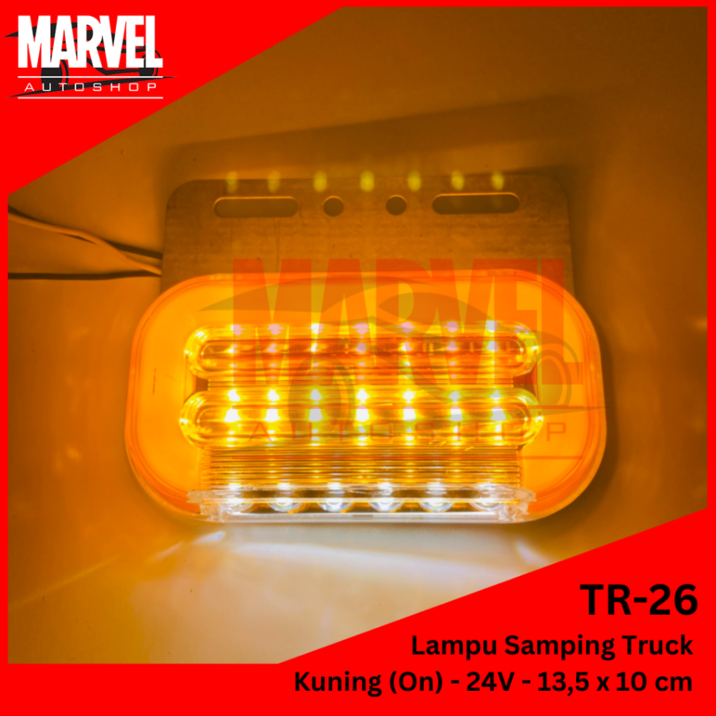 Jual LAMPU LED RUNNING SAMPING BAK TRUCK TRUK OVAL 12V / 24V 24 VOLT WARNA WARNI KEDIP LIGHT 20 ...