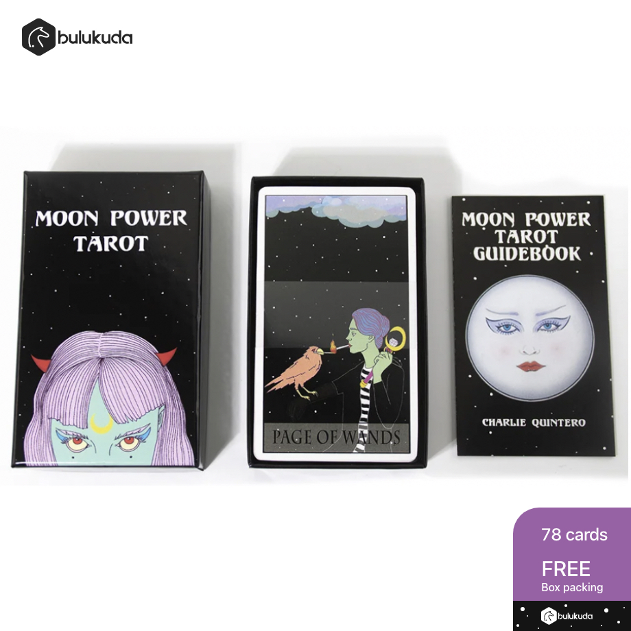 Jual Moon Power Tarot Jumbo 78 Cards Lengkap Dengan Buku Panduan Cetak ...