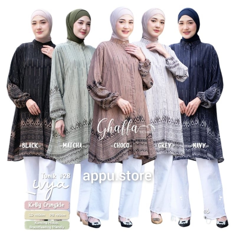 Jual Ghaffa The Label Livya Tunic / Baju Atasan Tunik Jumbo Kelly ...