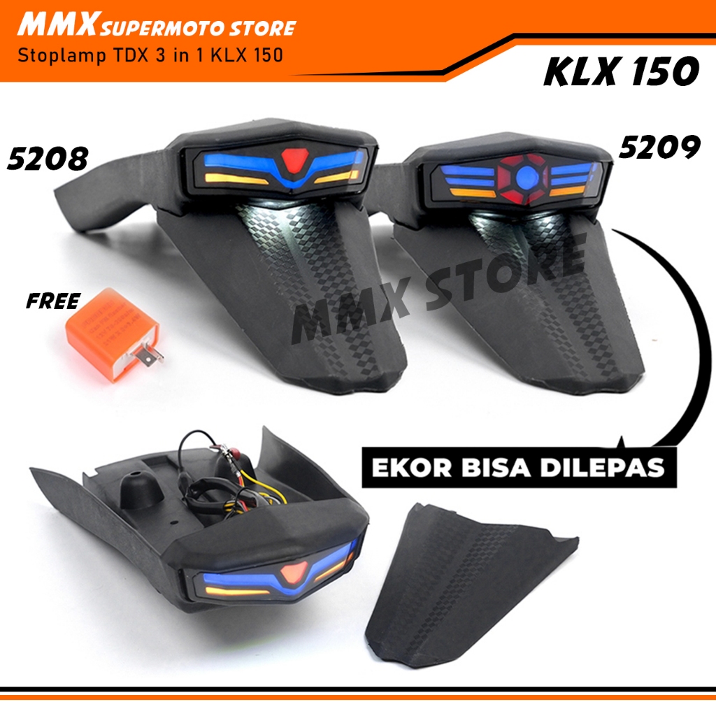 Jual Spakbor Undertail Stoplamp 3 in 1 KLX 150 Bigfoot Dtracker New Slebor Belakang 5208 / 5209 ...