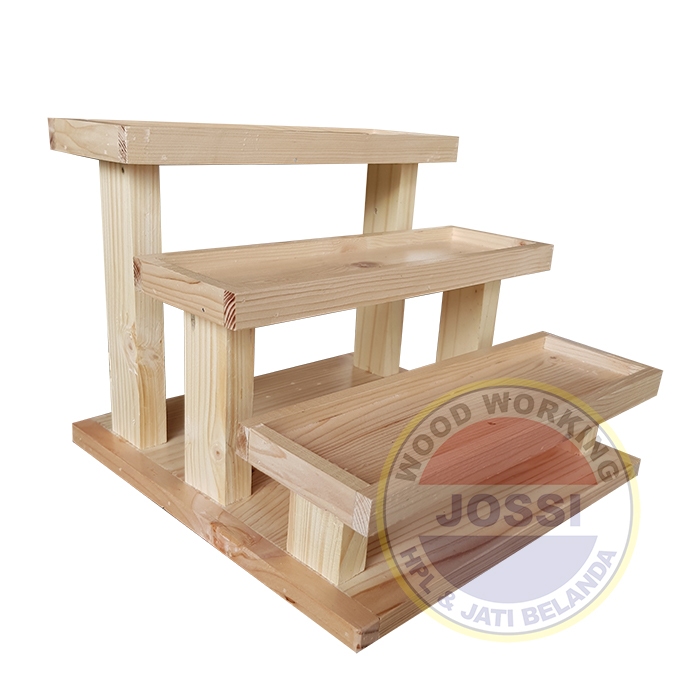 Jual Stand Display Tingkat Kayu Jati Belanda | Shopee Indonesia