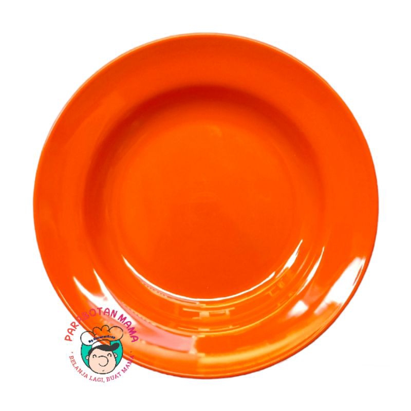 Jual PIRING MAKAN MELAMIN KHUSUS ORANGE || PIRING CANTIK VIRAL TEBAL ...