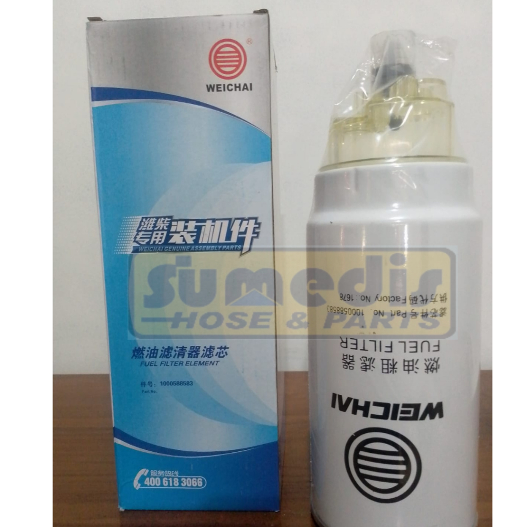 Jual FILTER SOLAR WATER SEPARATOR FILTER WEICHAI PN 1000588583 + Glass ...