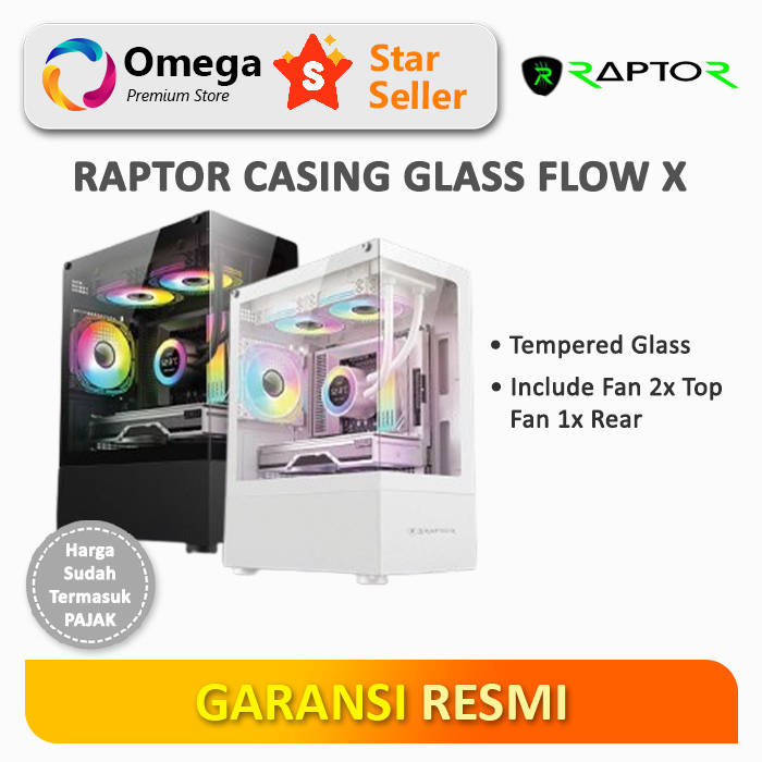 Jual Casing Gaming Raptor Glass Flow X | Shopee Indonesia