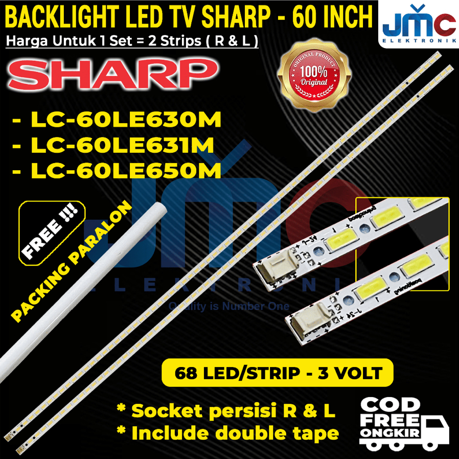 Jual BACKLIGHT TV LED SHARP 60 INCH LC60LE630M LC60LE631M LC60LE650M LC ...
