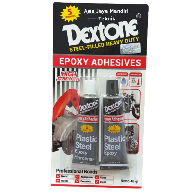 Jual LEM DEXTONE PLASTIC STEEL EPOXY / LEM BESI 5MENIT ASLI | Shopee ...