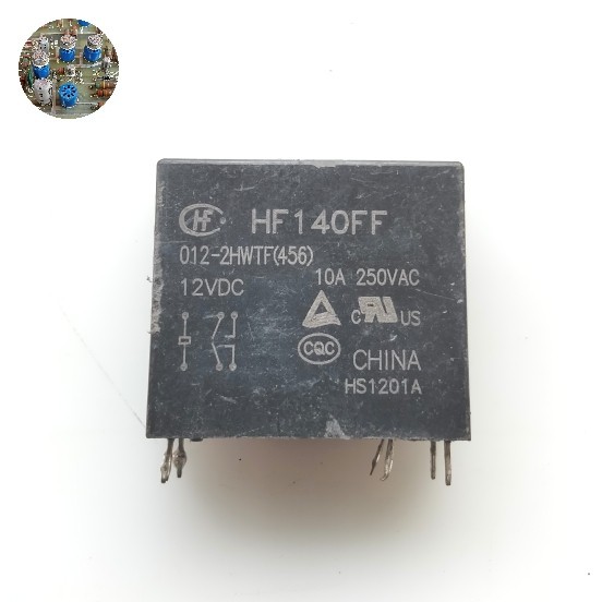 Jual RELAY HF140FF 012-2HWTF(456) Relay DPST 6 pin Coil 12VDC 10A ...