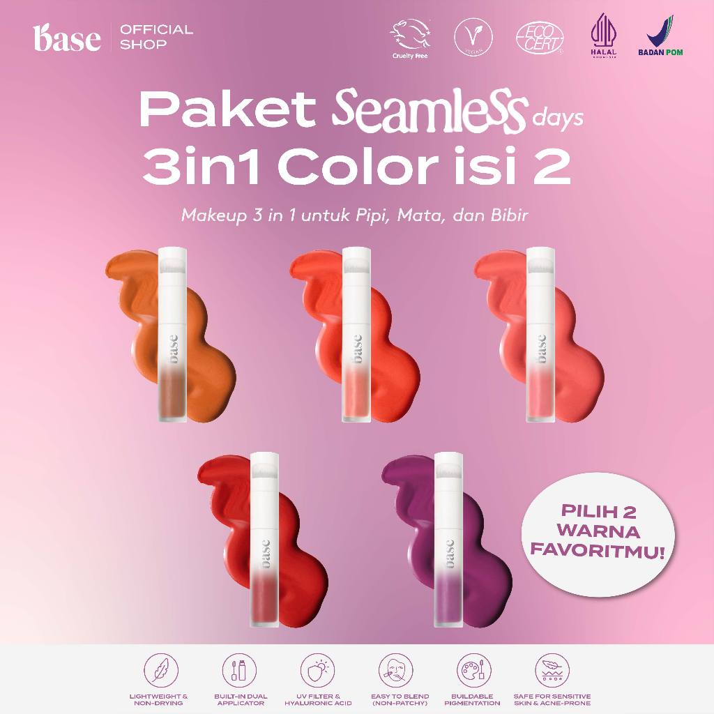 Jual Paket Seamless Days 3in1 Eye Cheek Lip Color Isi 2 | Shopee Indonesia