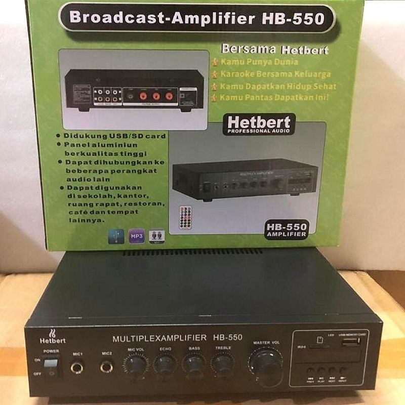 Jual Ampli fier HETBERT HB 550 HB550 model toa | Shopee Indonesia