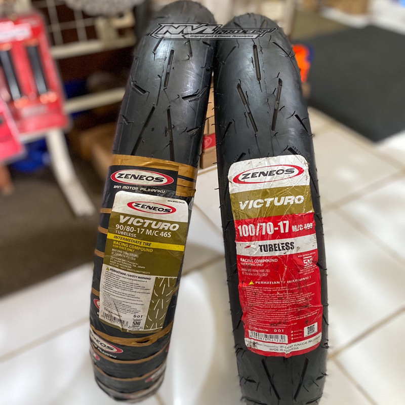 Jual Ban Zeneos Victuro 90/80 100/70 ring 17 Soft compound Ban tubeless ...