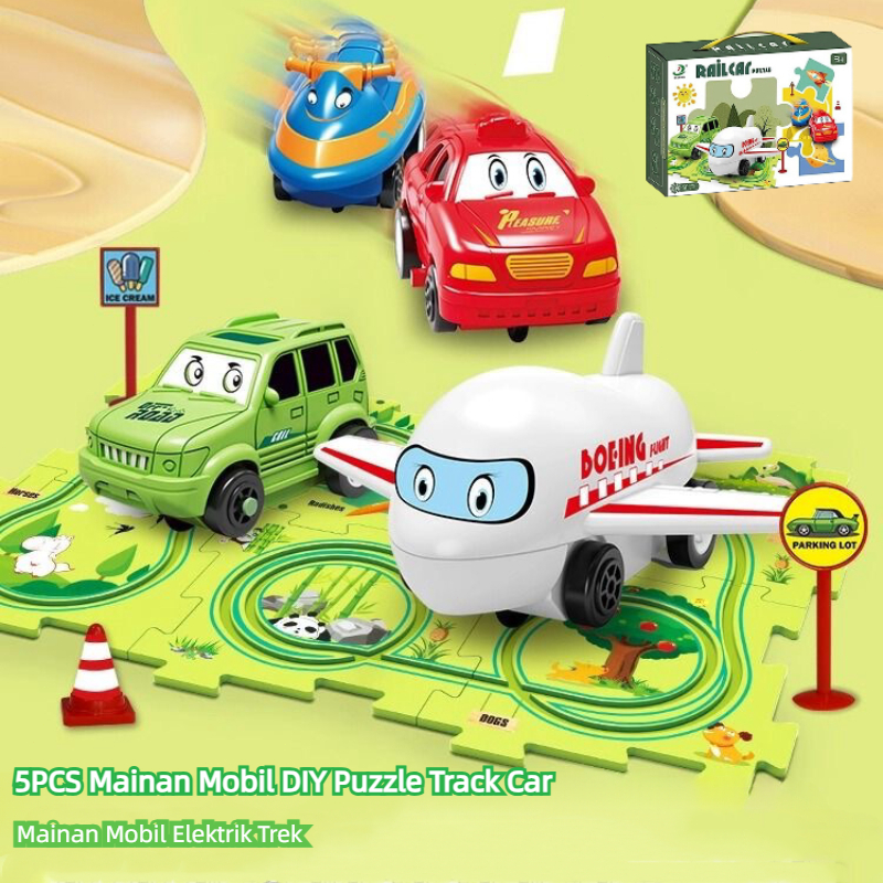 Jual [Ready]5PCS Mainan puzzle Anak DIY puzzle track Mainan Mobil ...