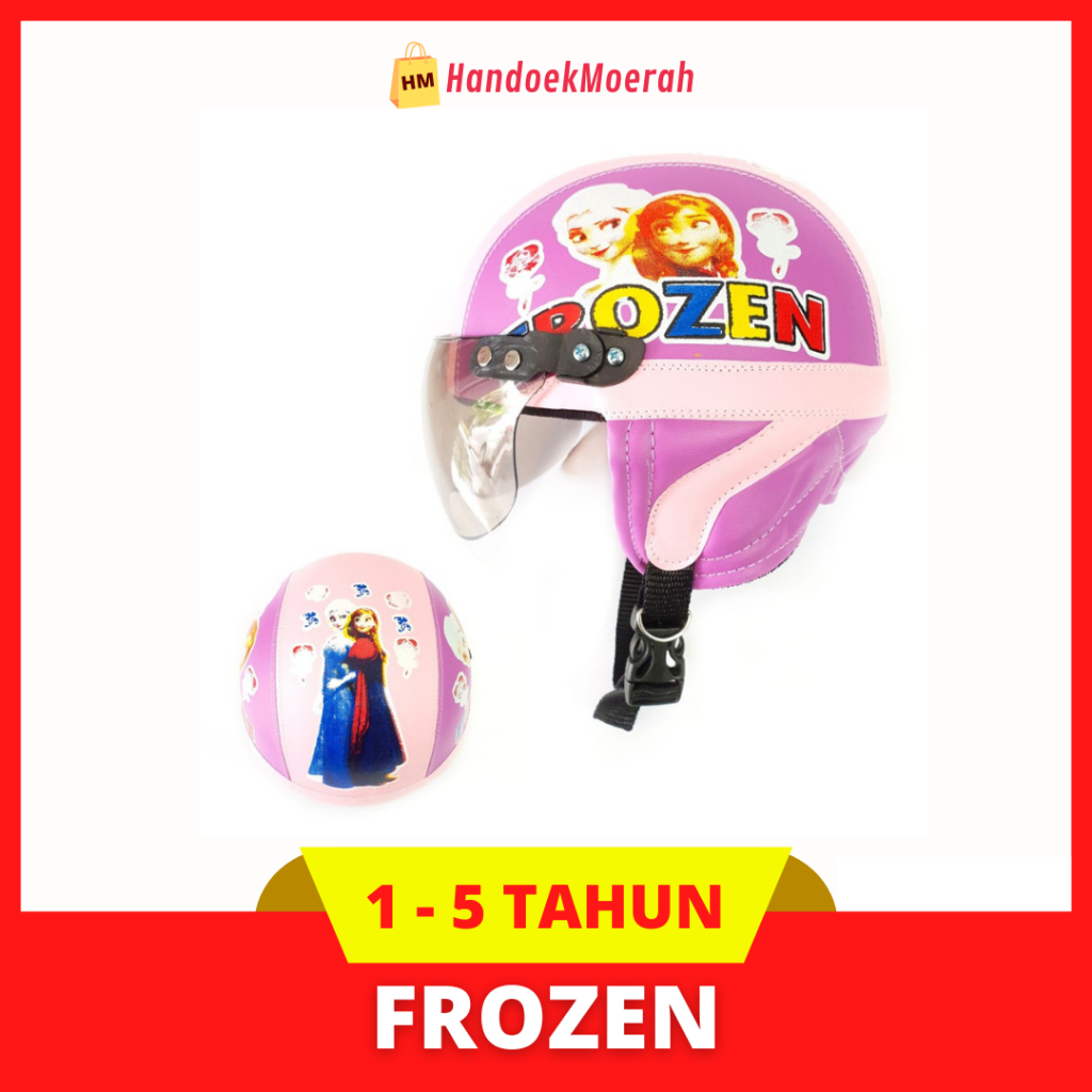 Jual Helm Anak RETRO FROZEN Murah / Helmet Non SNI / Helm Karakter ...