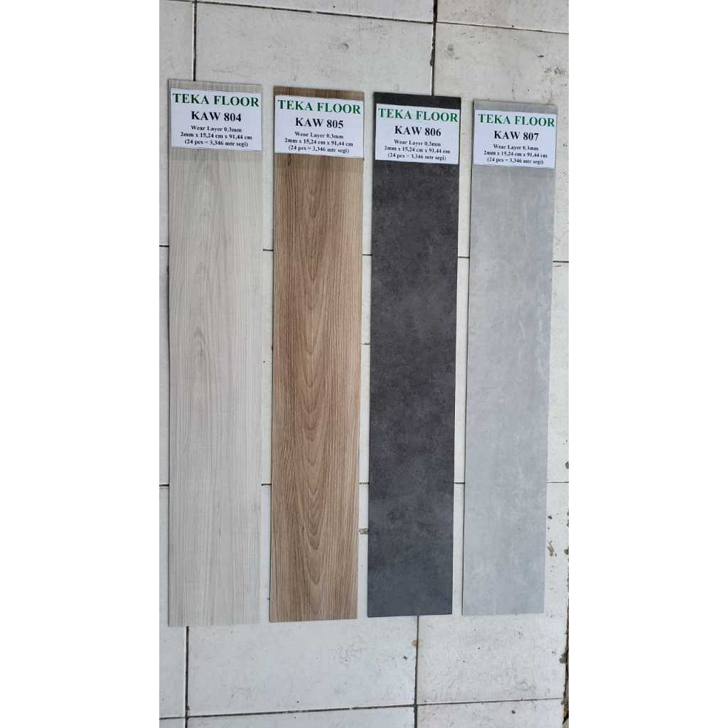 Jual VINYL PLANK LEMBARAN TEKA TEBAL 2MM VOLUME/BOX 3,3M2/BOX - MOTIF KAYU | Shopee Indonesia