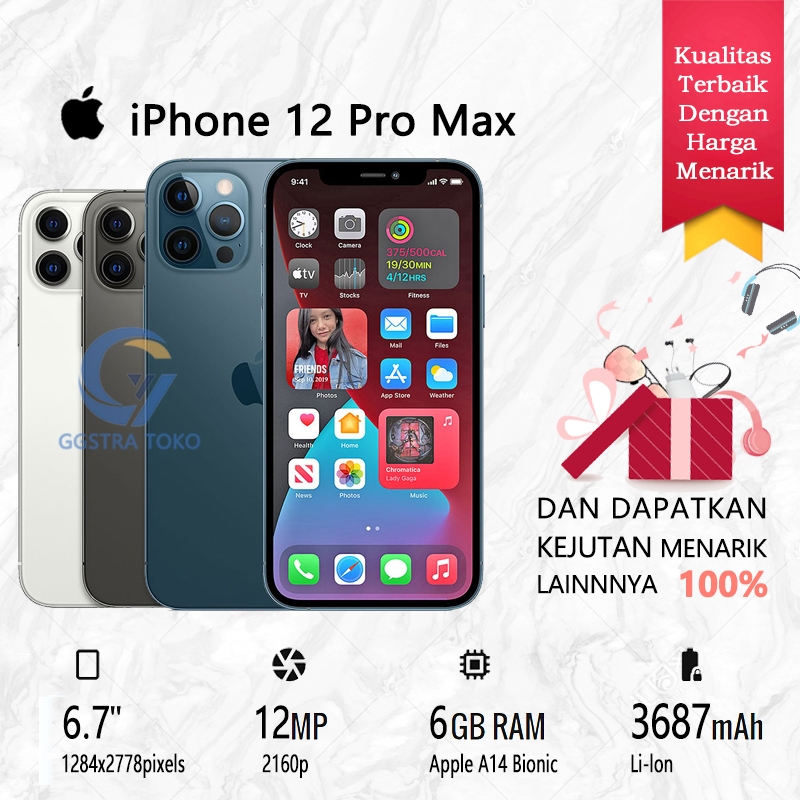 Jual 12 Pro Max 256GB / 128GB Second Original | Shopee Indonesia