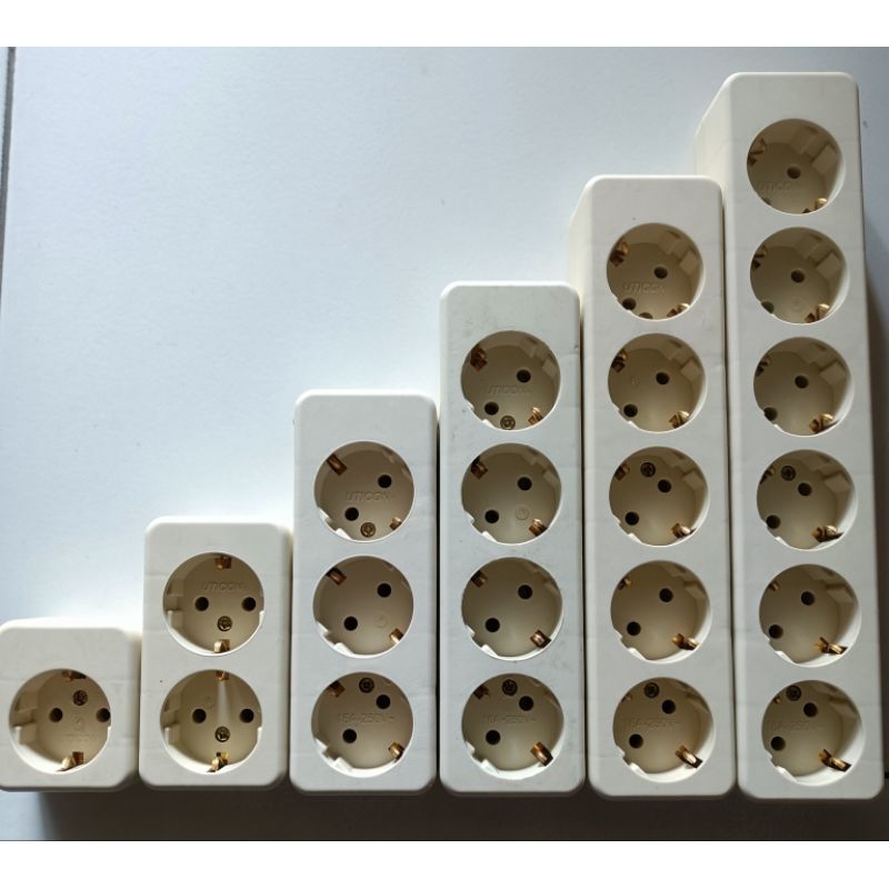 Jual UTICON - Terminal Stop Kontak 1 Lubang 2,3,4,5,6 Lubang | Shopee Indonesia