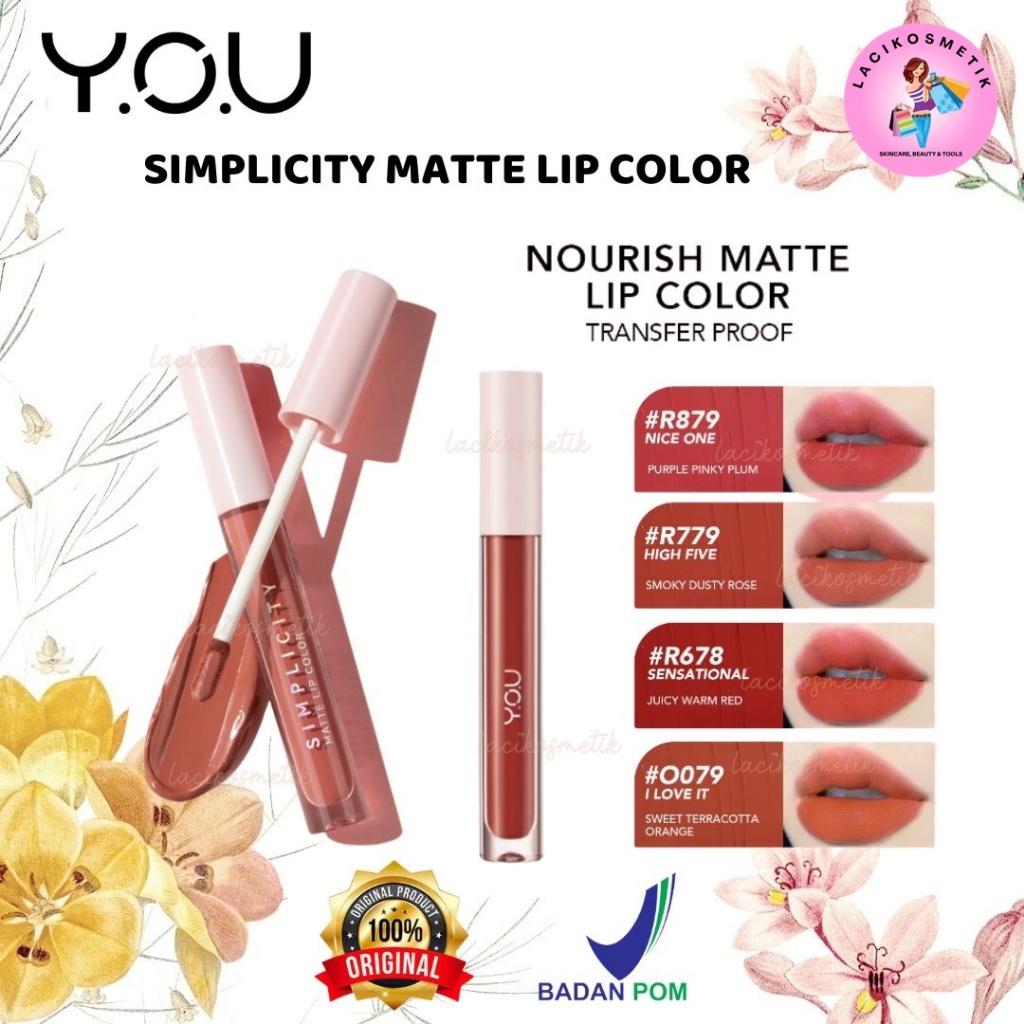 Jual LACIKOSME YOU SIMPLICITY MATTE LIP COLOR - PIGMENTED LIPSTICK ...