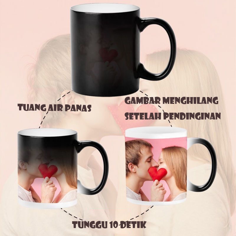 Jual Mug magic bunglon, Mug kado, Mug graduation, Mug custom foto ...