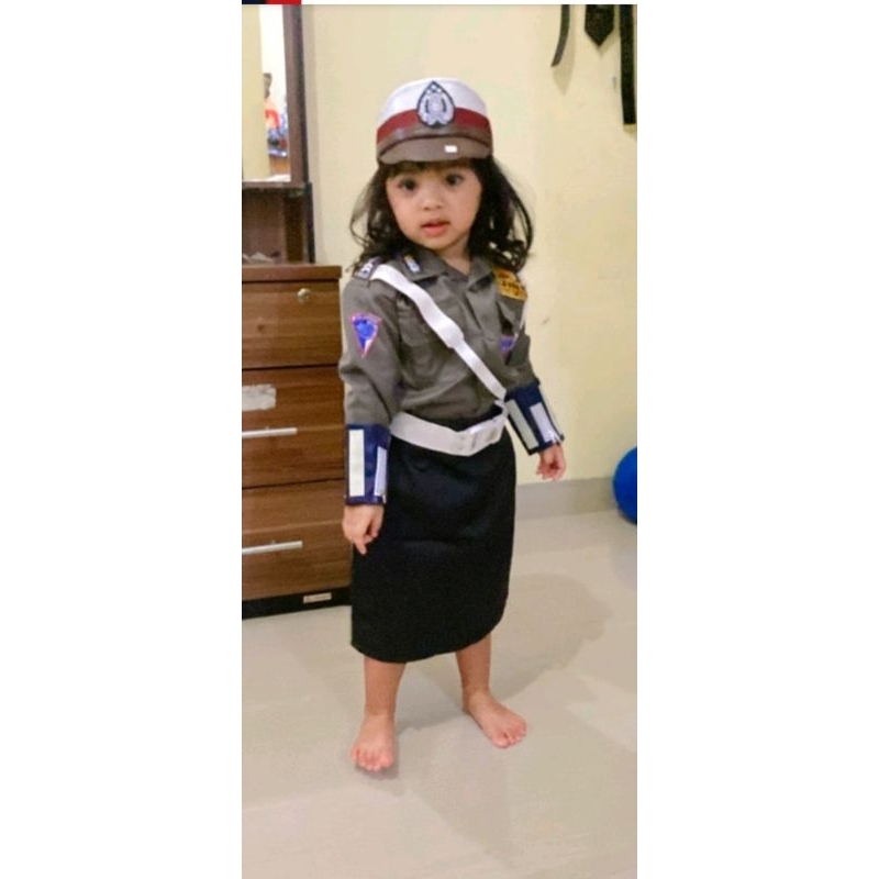 Jual BAJU POLISI ANAK PEREMPUAN//BAJU SERAGAM POLWAN ANAK SETELAN ROK ...