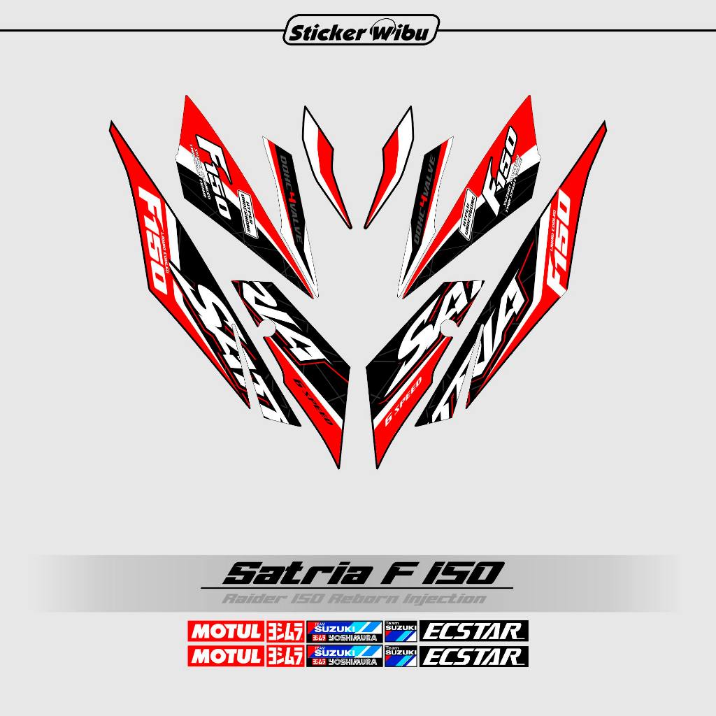 Jual STRIPING SATRIA INJEKSI 150 MOTIF 7 / F150 / SATRIA F 150 / 2016 ...