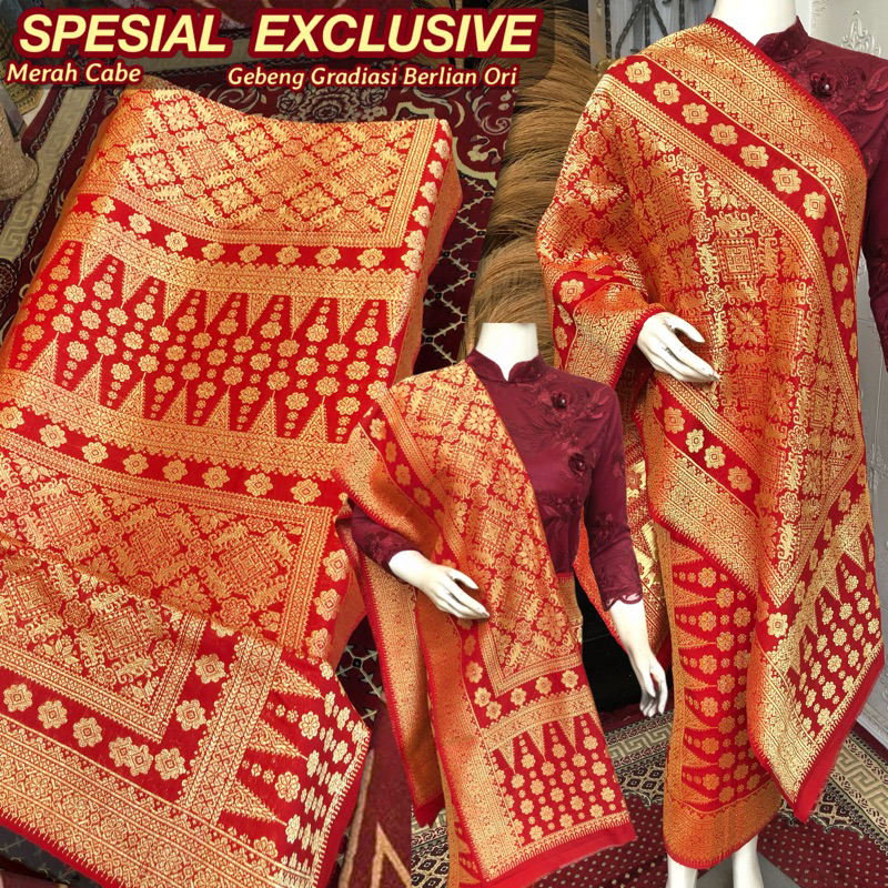 Jual SUPER MEWAH Exclusive Songket Lepus Berlian Gradiasi ORI Grade A TERLARIS Songket Tenun ...