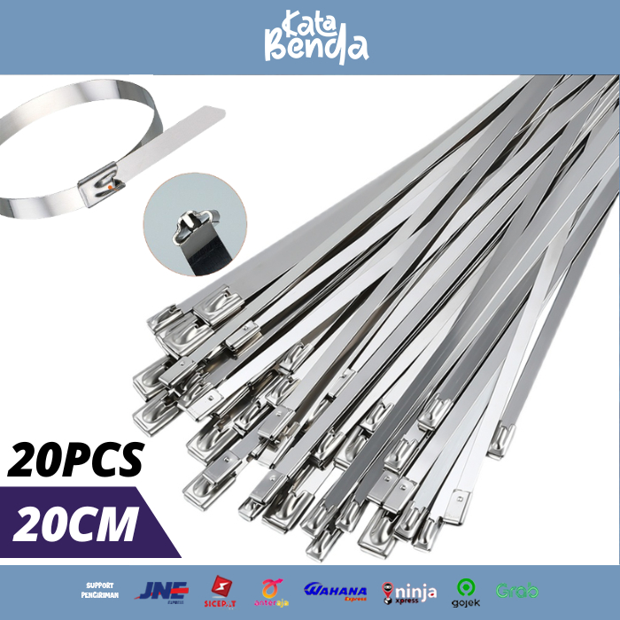 Jual Kabel Ties Besi Stainless Steel 20cm (Isi 20pcs) Klem Serbaguna ...