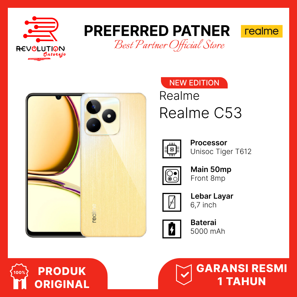 Jual REALME C53 6/128 GB, 50MP+PDAF With LED Flash + 8MP HDR Front ...