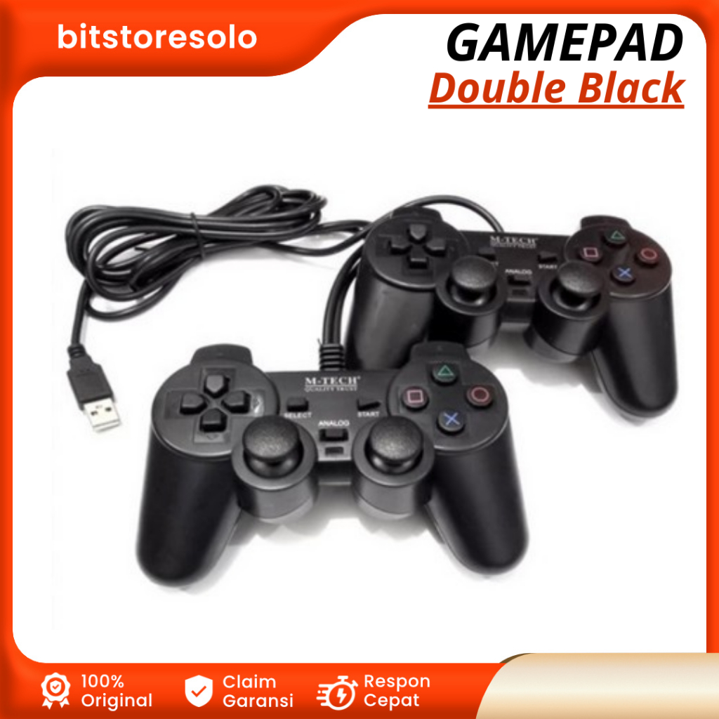 Jual Gamepad Stick PS Joystick Playstation Gaming Double Black USB ...
