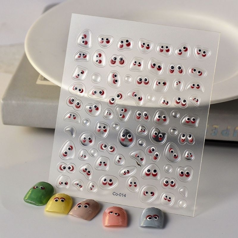 Jual Sticker Kuku Motif Gell Jelly Gelembung Air Transparent Transparan ...
