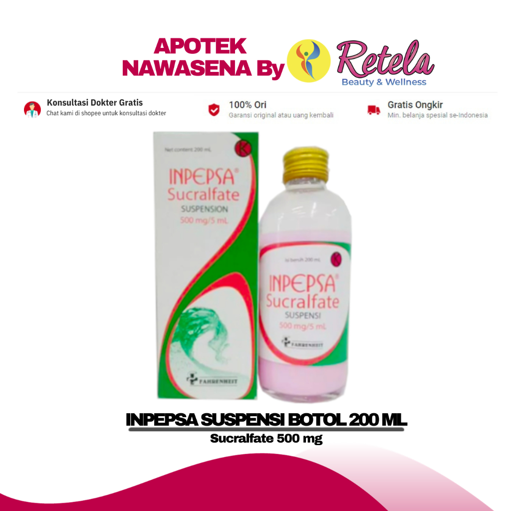 Jual INPEPSA SYRUP 200ML ( Sucralfate 500 mg ) | Shopee Indonesia