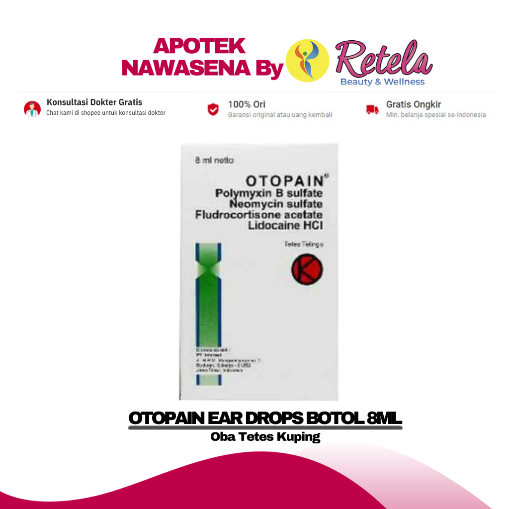 Jual OTOPAIN EAR DROPS 8ML / OBAT TETES TELINGA | Shopee Indonesia