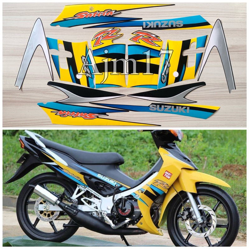 Jual STIKER STRIPING SATRIA HIU MALAYSIA 2004 KUNING HITAM | Shopee ...