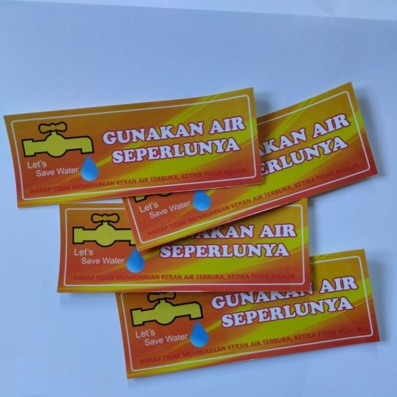 Jual Stiker Hemat Air/Gunakan Air Seperlunya | Shopee Indonesia