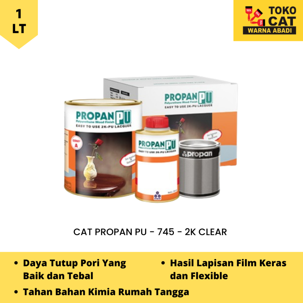 Jual Cat Propan PU - 745 - 2K Clear 1 Liter | Shopee Indonesia