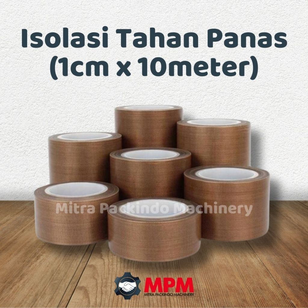Jual Teflon Heat Tape Coklat cm 10mm 1cm x 10m - Isolasi Tahan Anti ...