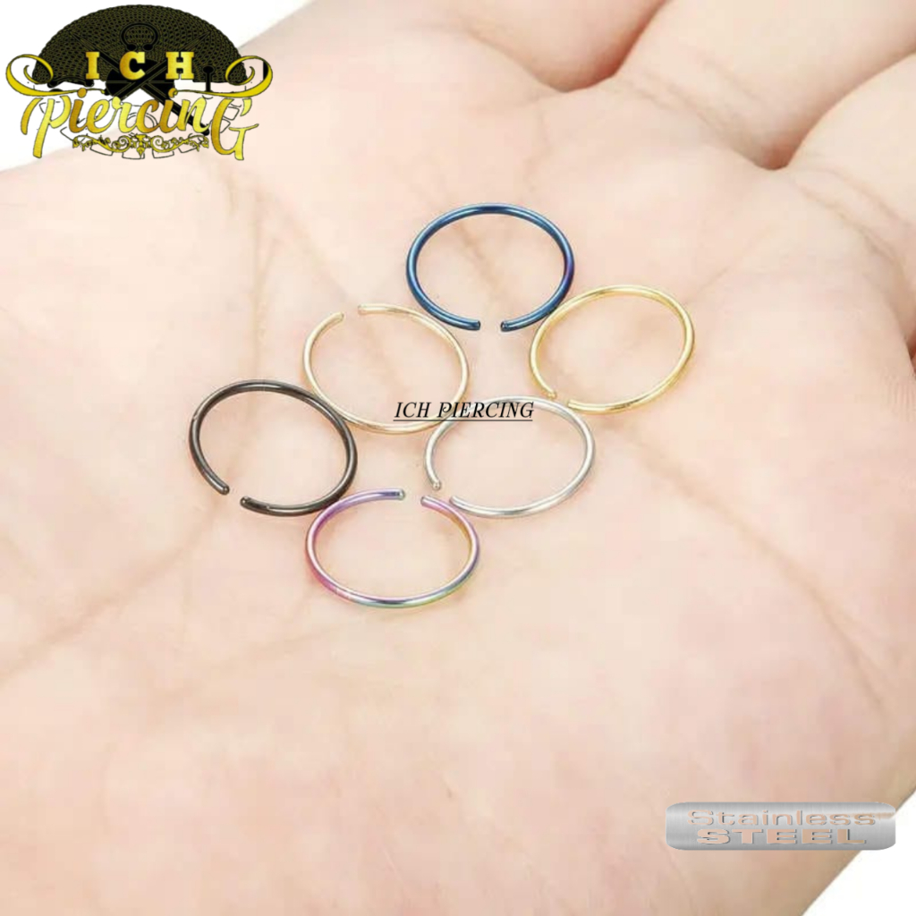 Jual ICH Anting Ring Piercing Hidung, Nosetril, Bibir Telinga Stainles ...