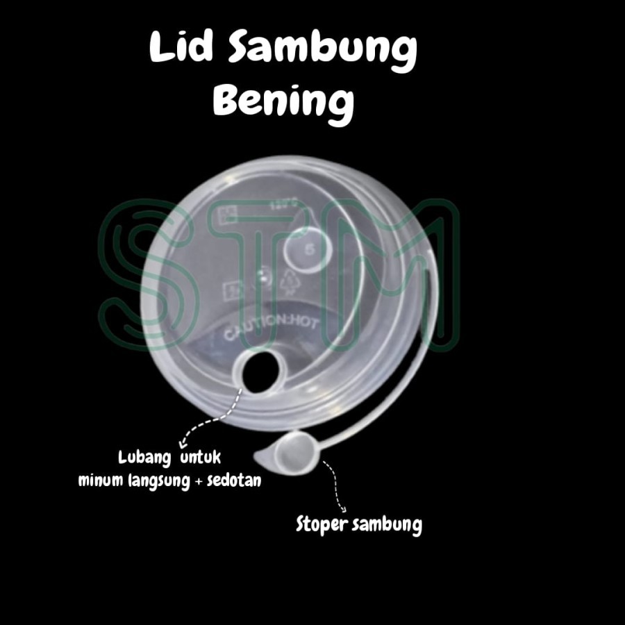 Jual lid connected Thinwall cup injection/tutup sambung Bening/Hitam ...